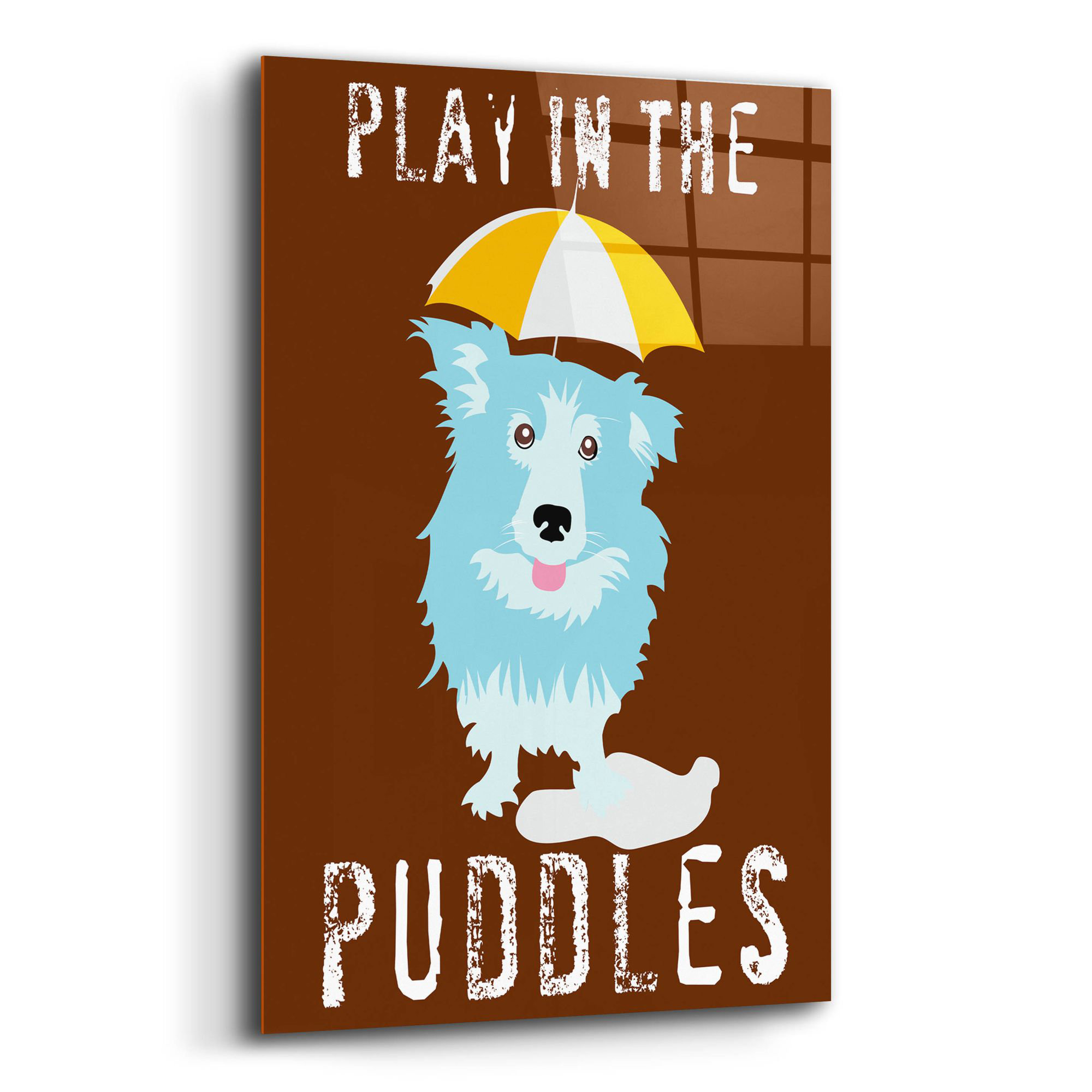 Red Barrel Studio® 'Play In The Puddles' By Ginger Oliphant, Acrylic Glass Wall Art, 12"X16 ...